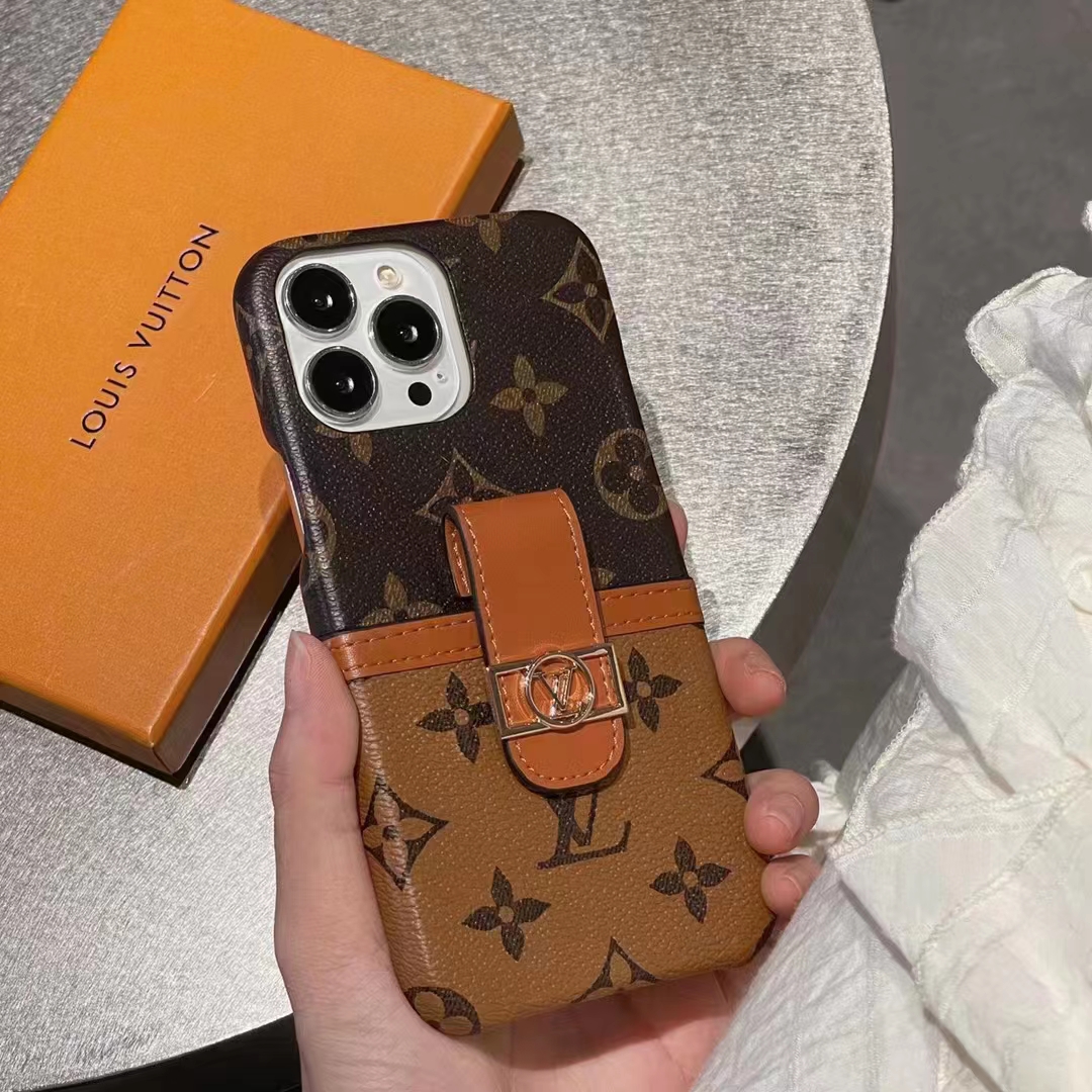 ヴィトン アイフォン14 14pro Max 14proケース モノグラム Lv Iphone 14plus 13proケース ポケット付き